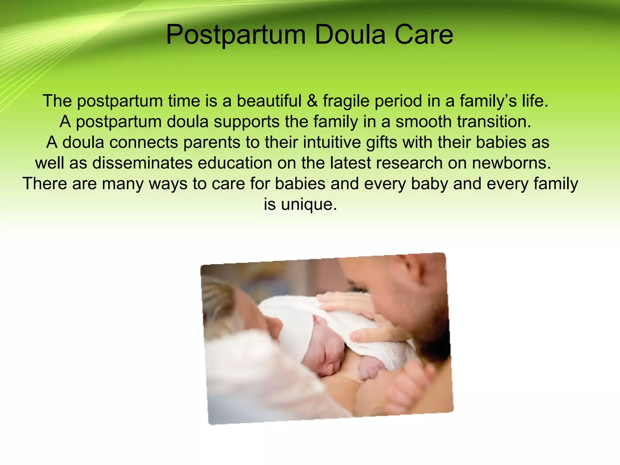 Birth Doula and Post Partum Services | PPT