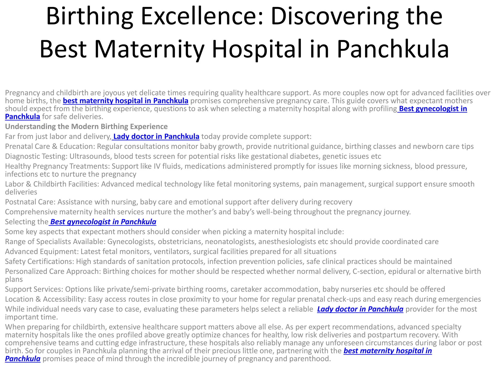 Birthing Excellence Discovering the Best Maternity Hospital in ...