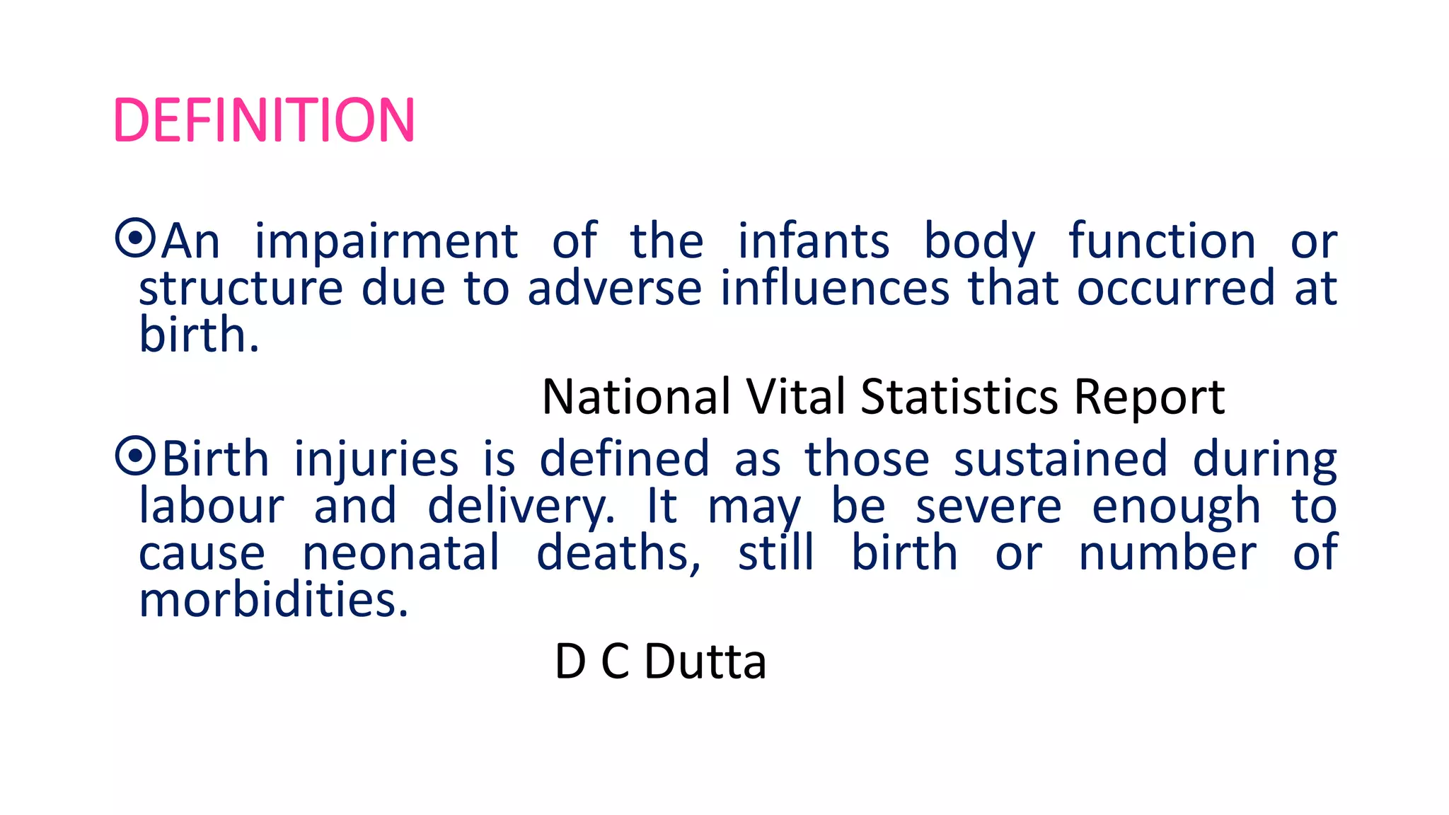 Birth injuries | PPTX
