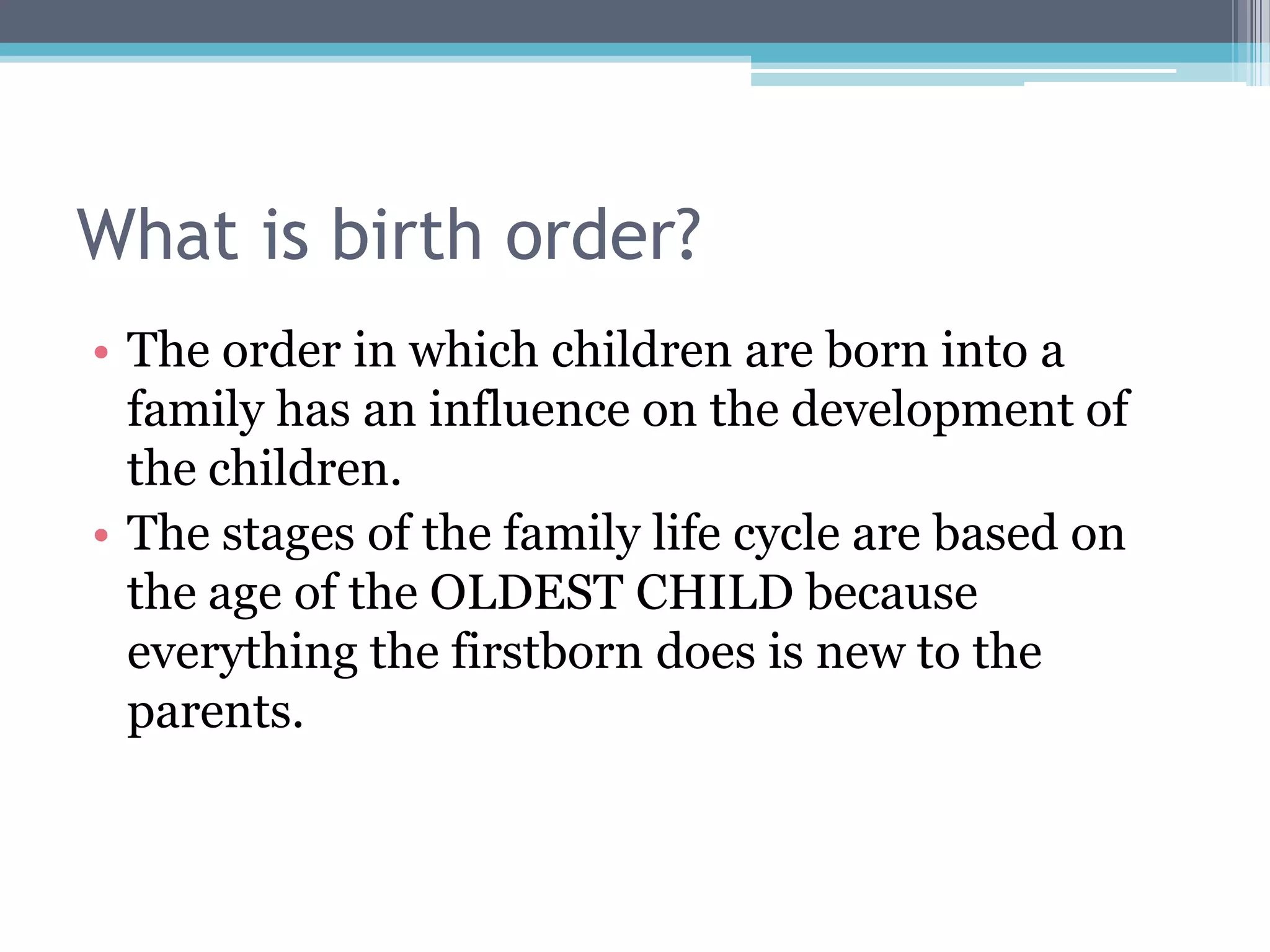 Birth order | PPTX
