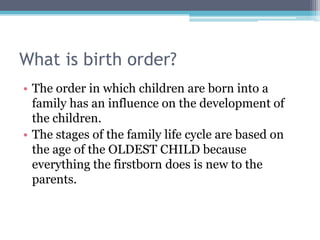 Birth order | PPTX