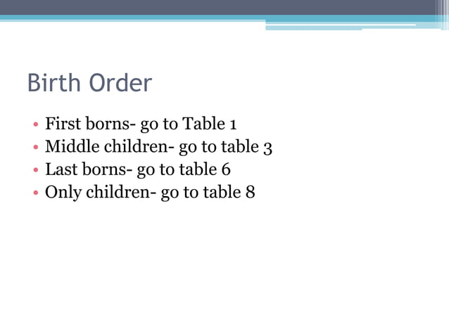 Birth order | PPTX