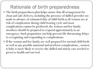 Birthpreparedness | PPTX