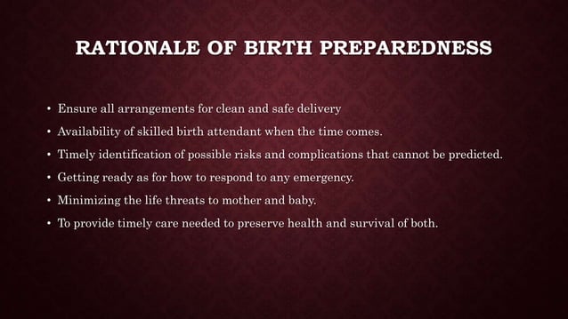 Birth preparedness.pptx | Pregnancy | Reproductive Health