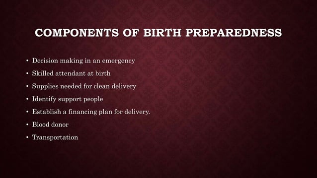 Birth preparedness.pptx | Pregnancy | Reproductive Health
