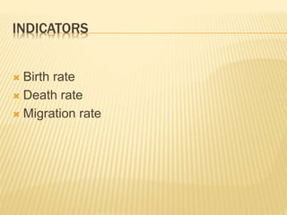 Birth rate, death rate, migration | PPTX