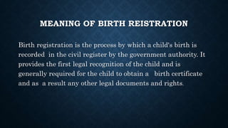 Birth registration | PPTX