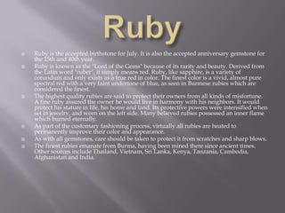 Learn about Birthstones | PPT