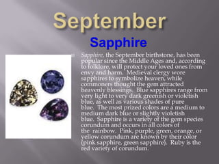 Learn about Birthstones | PPTX