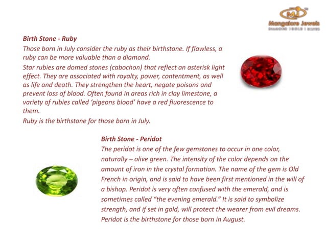 Birth Stones | PPT
