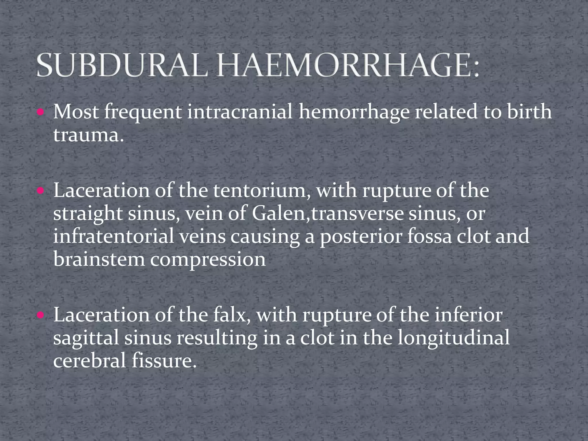 Birth trauma & Intracranial haemorhhage | PPTX