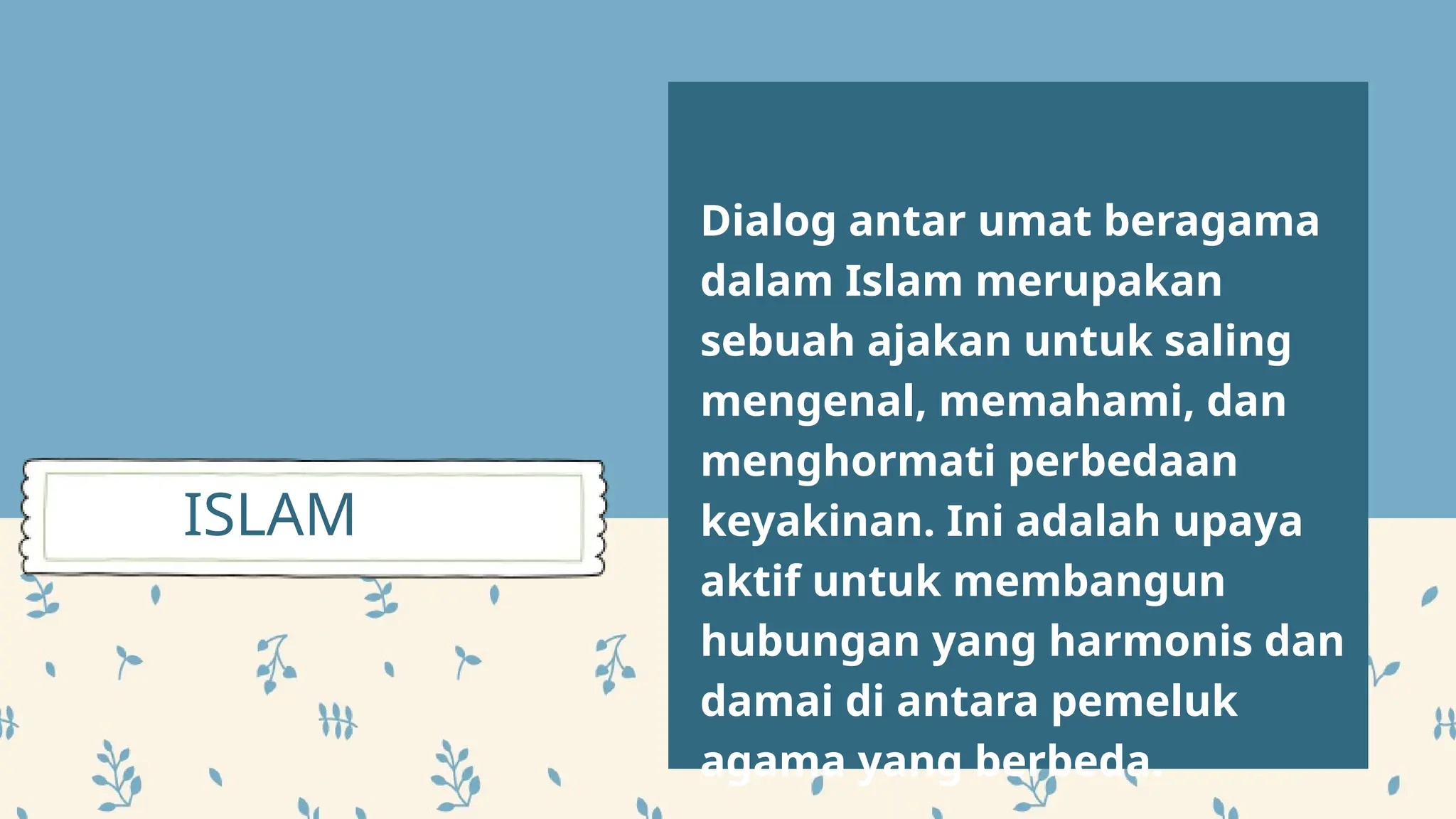 Dialog antar umat beragama dalam agama agama | PPTX