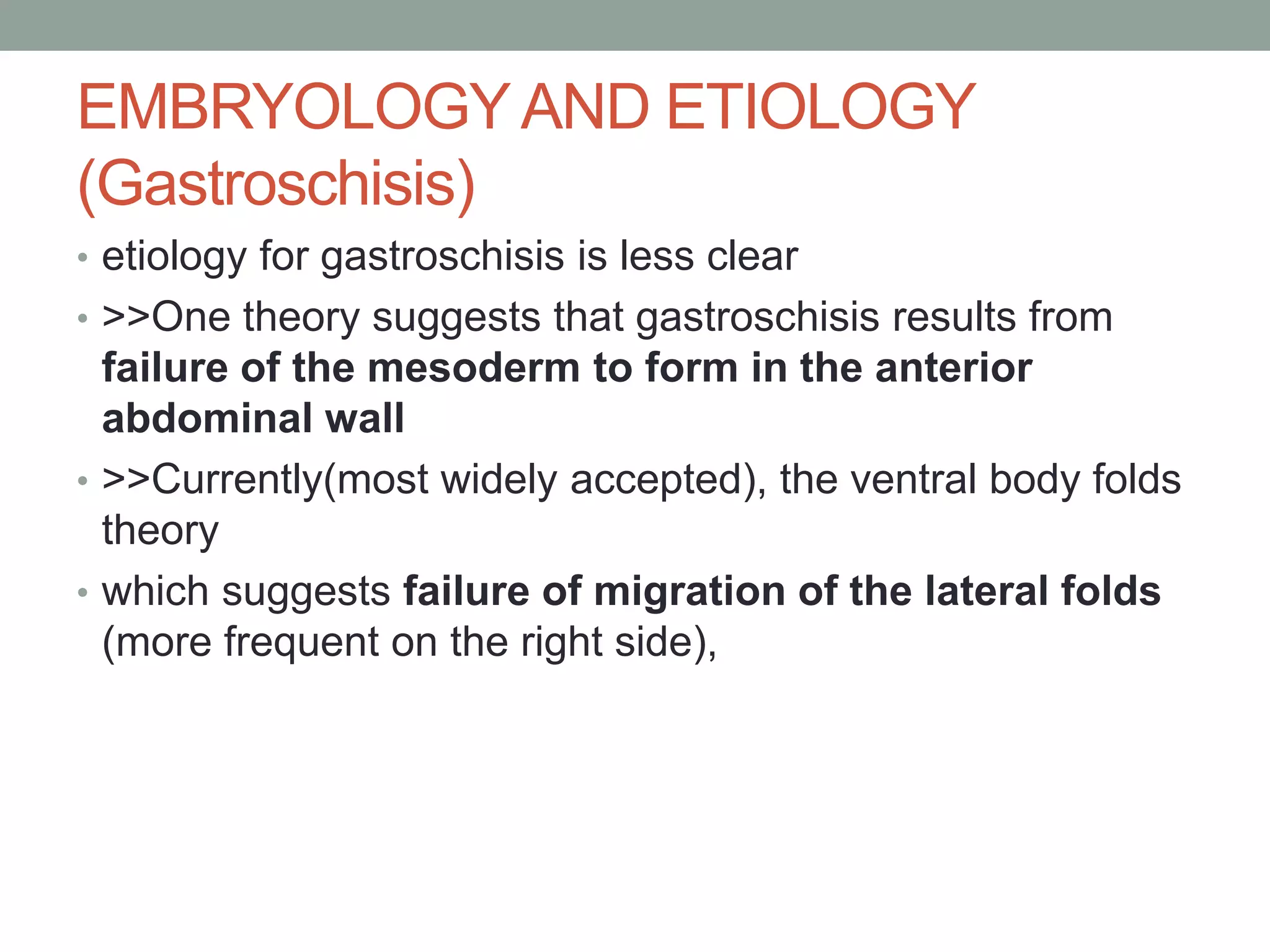 omphalocele and gastroschisis | PPTX