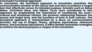 Translation studies_approaches in translation | PDF