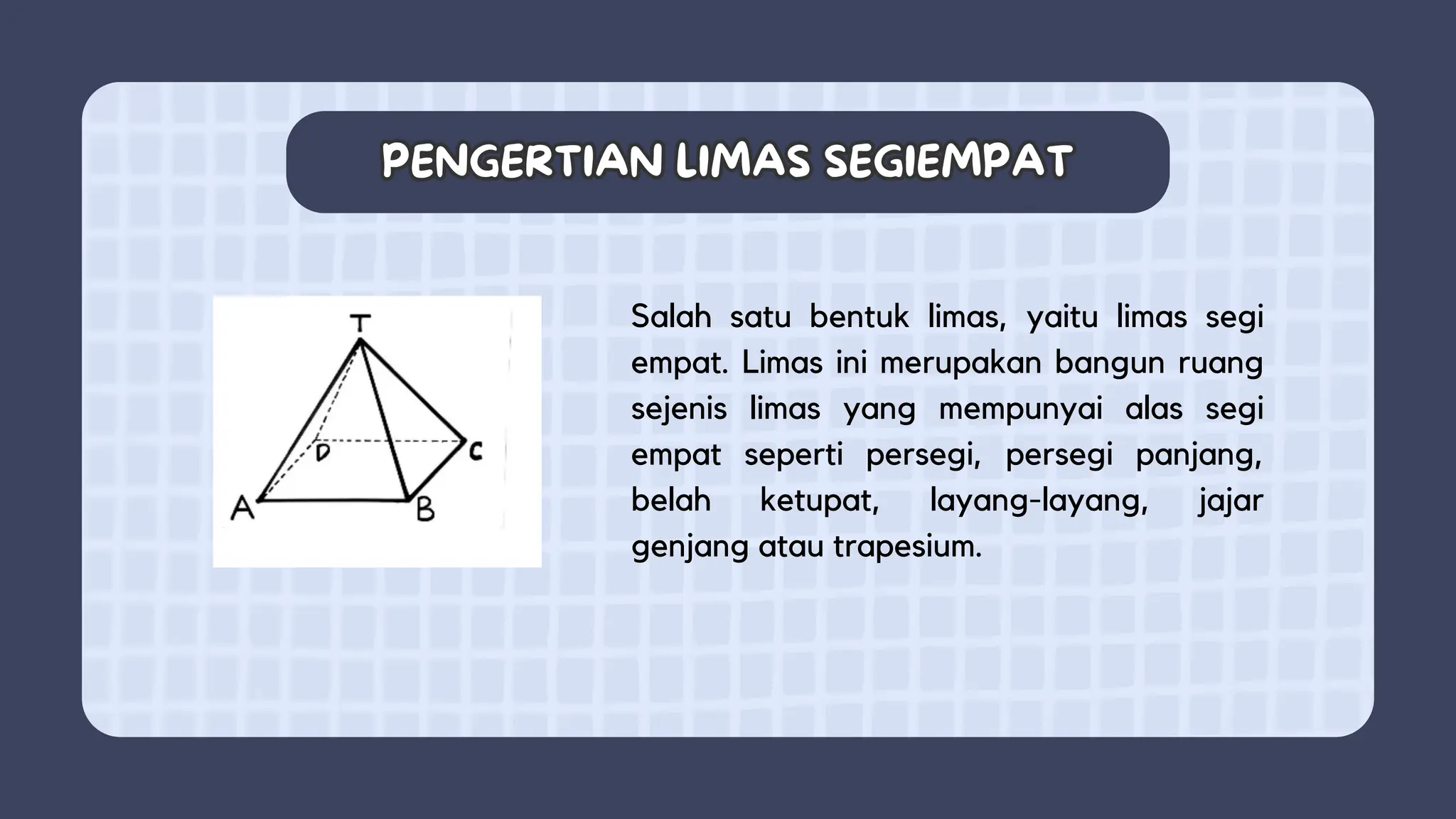 Pembuktian rumus volume dan luas permukaan bangung ruang Tabung, Limas ...