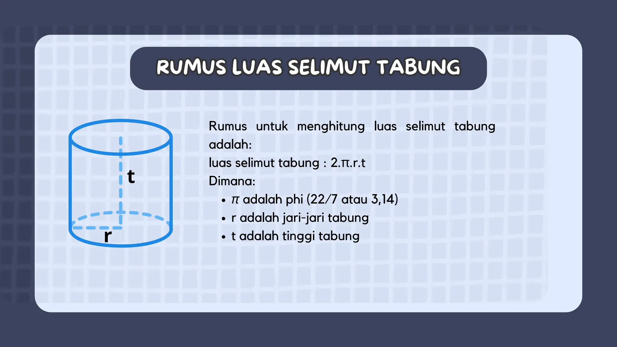 Pembuktian rumus volume dan luas permukaan bangung ruang Tabung, Limas ...