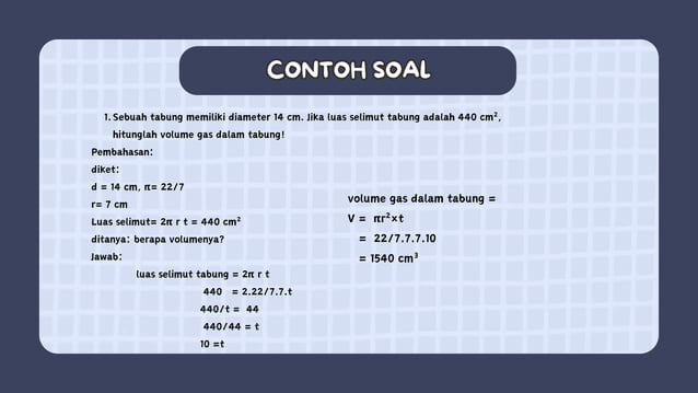 Pembuktian rumus volume dan luas permukaan bangung ruang Tabung, Limas ...