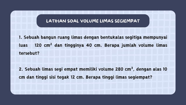 Pembuktian rumus volume dan luas permukaan bangung ruang Tabung, Limas ...