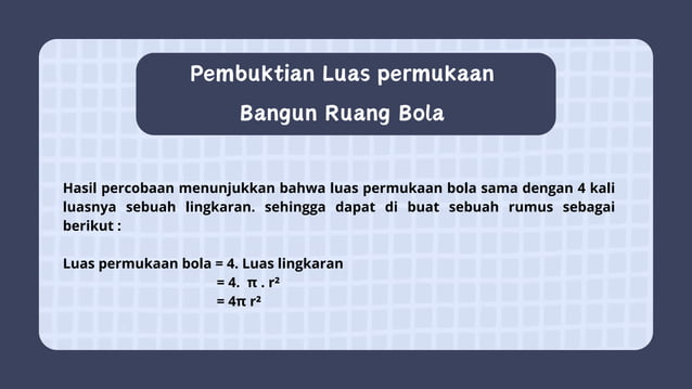 Pembuktian rumus volume dan luas permukaan bangung ruang Tabung, Limas ...