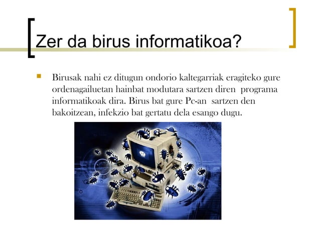 Birus informatikoak | PPT