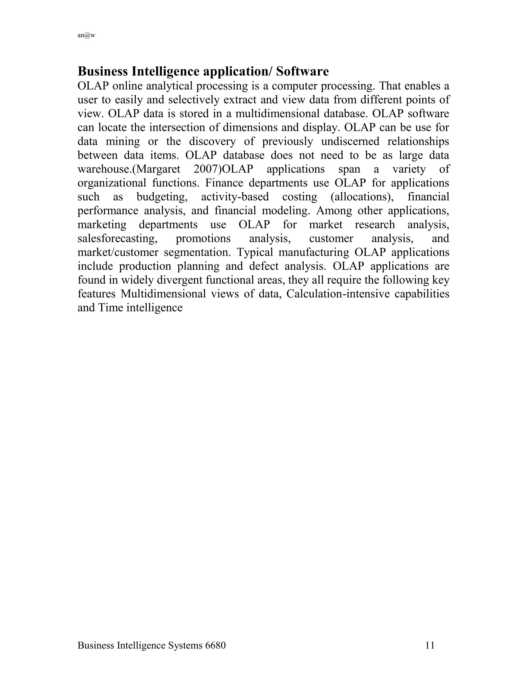 Business Intelligence System | PDF