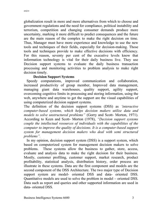 Business Intelligence System | PDF