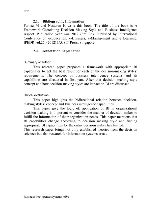 Business Intelligence System | PDF