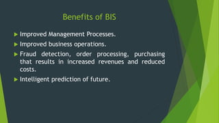 Business Intelligence System in MIS | PPTX