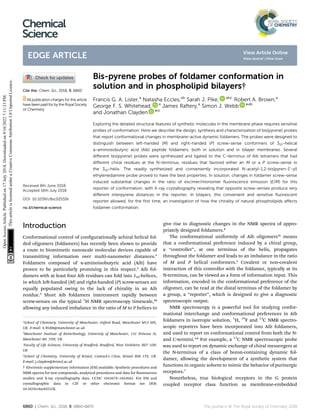 Bis-pyrene probes of foldamer conformation in solution and in ...