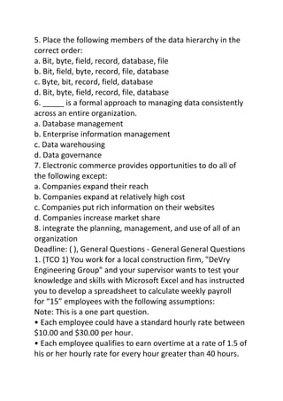 Bis 219 final exam | DOCX