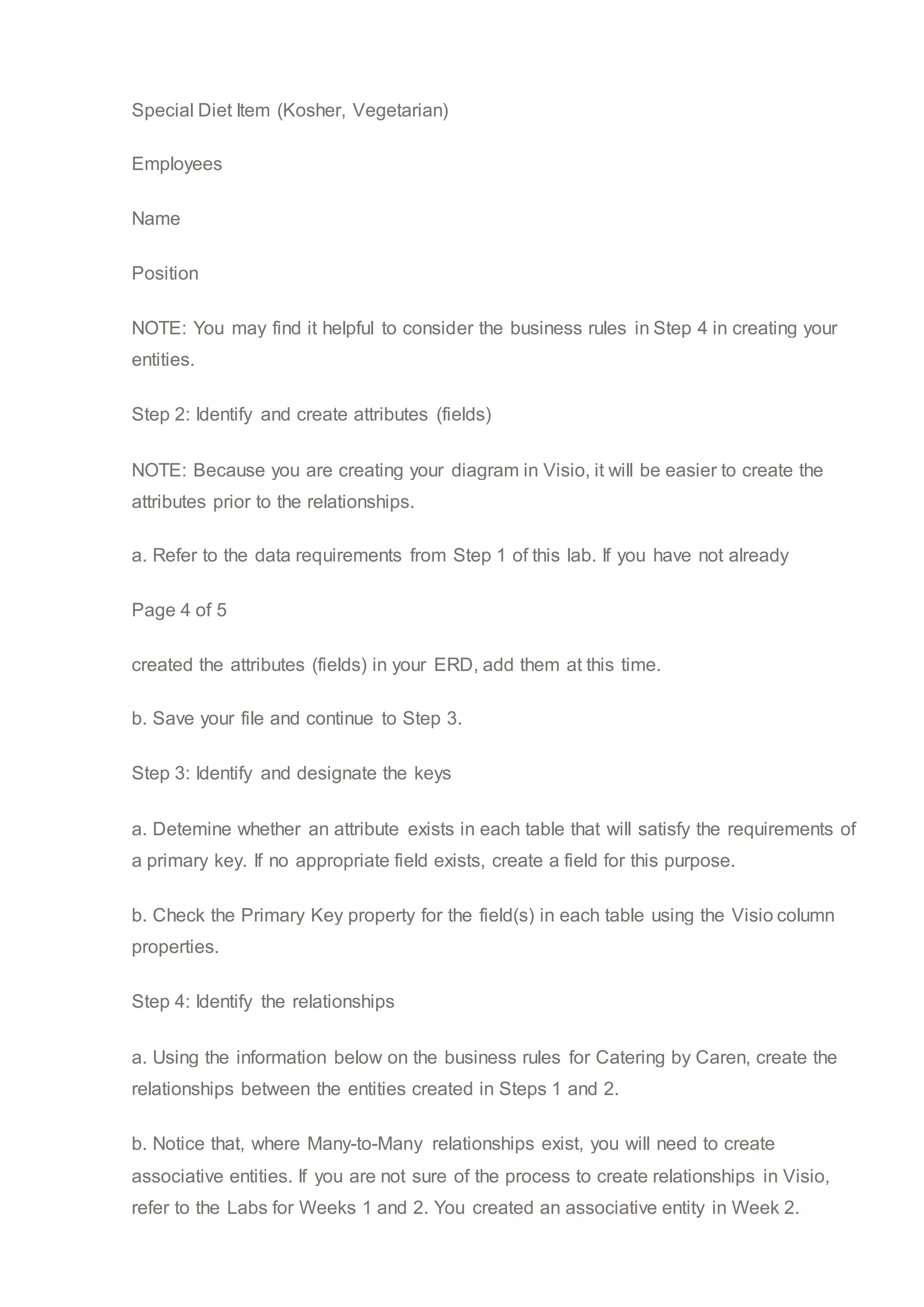 Bis 245 week 4 lab – er diagram | DOCX