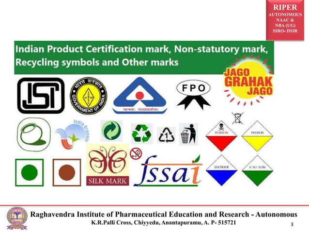 Legislation Regulation of Food Products as per BSI and Agmark. | PPTX ...