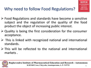 Legislation Regulation of Food Products as per BSI and Agmark. | PPTX