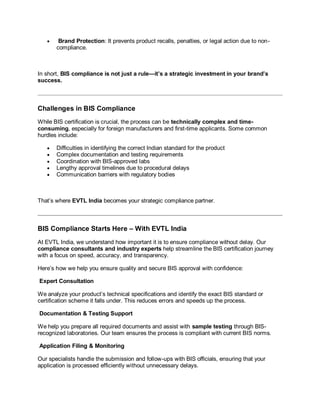 Ensure Quality, Secure Approval – BIS Compliance Starts Here | PDF