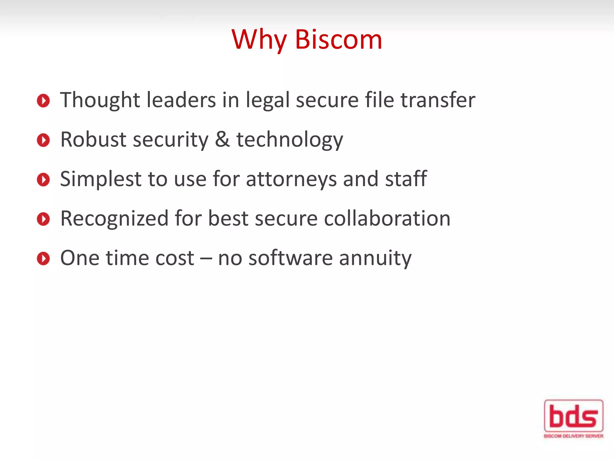 ILTA Conference 2011 - Biscom Secure File Transfer Technology ...