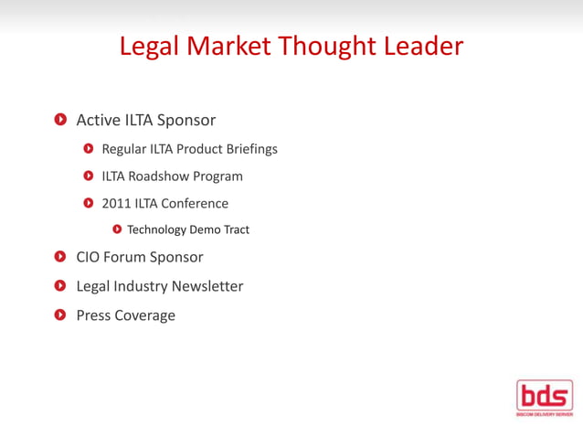 ILTA Conference 2011 - Biscom Secure File Transfer Technology ...