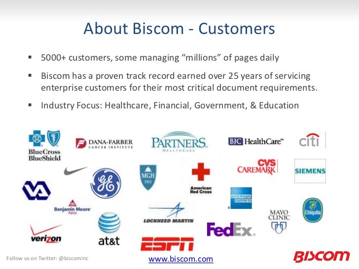 Biscom corp presentation 4 2012