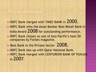 A Brief History of HDFC Bank@Nagarjuna | PPTX