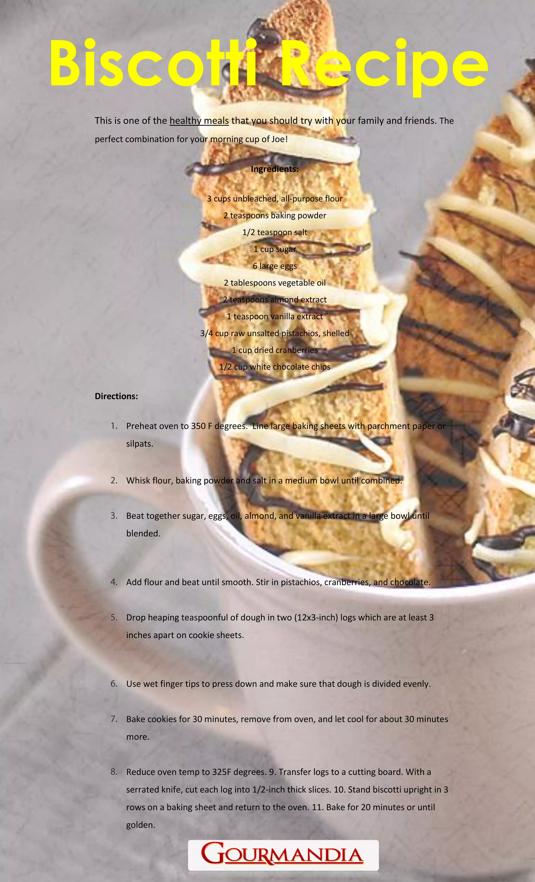 Biscotti Recipe | PDF