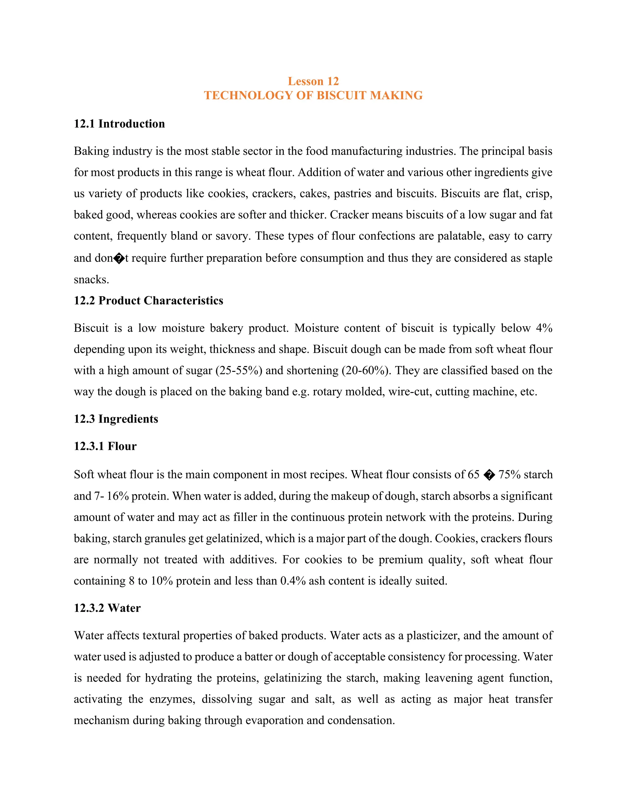 Besic knowledge of Biscuit Making Technology, | PDF