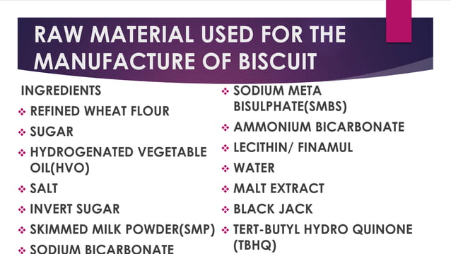 Biscuit manufacturing process | PPTX | Desserts and Baking | Food & Drink