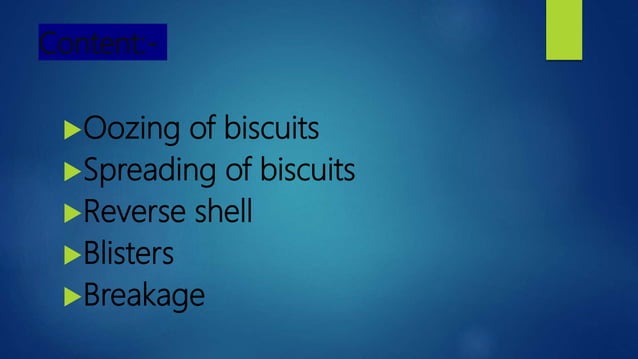 Defects of Biscuits | PPTX