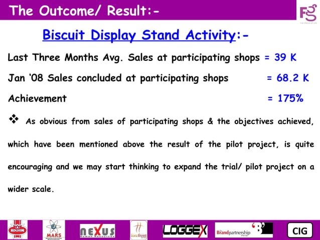 Kolson's Biscuits display stand activity report | PPT