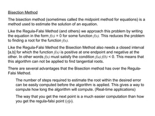 Bisection method in maths 4 | PPT