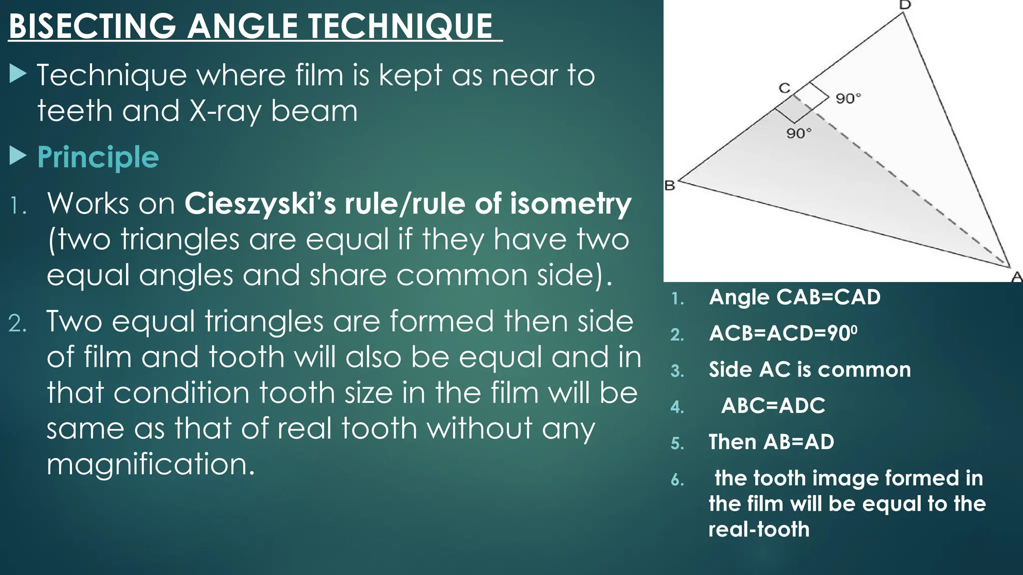 Bisecting Angle Technique Radiology PPT | PPTX