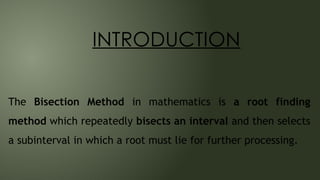 Presentation on the bisection method.pptx