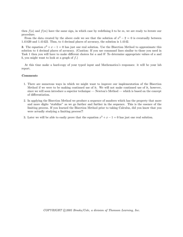 Bisection method | PDF