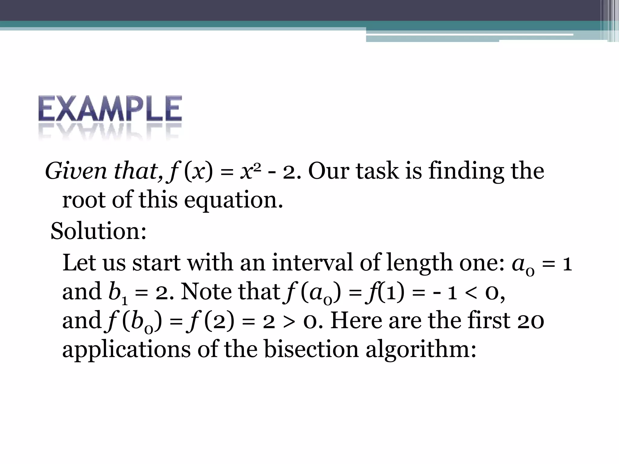 Bisection method | PPTX