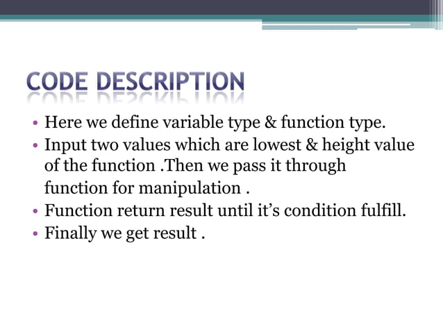 Bisection method | PPTX