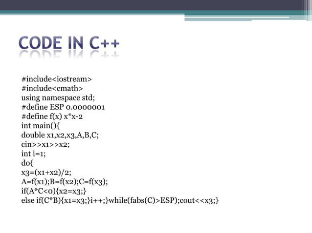 Bisection method | PPTX